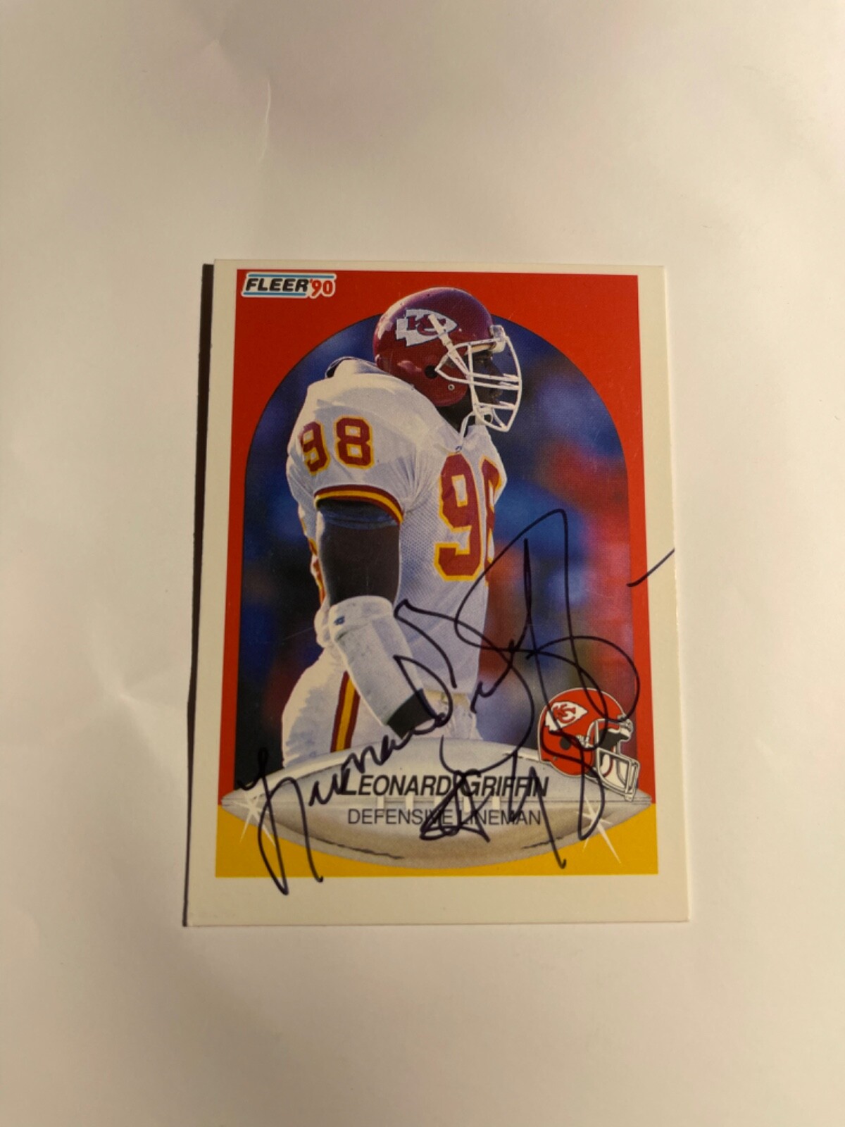 Kansas City Chiefs LEONARD GRIFFIN Signed Card | eBay