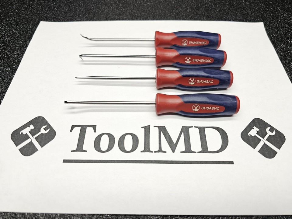 Snap-on Tools USA RARE 4pc RED WHITE & BLUE Mini Awl Hook Pick Set ...