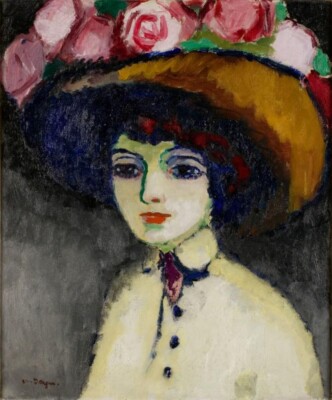 Flowered Hat Art Print – Kees van Dongen 1912 – Bold Fauvist Female ...