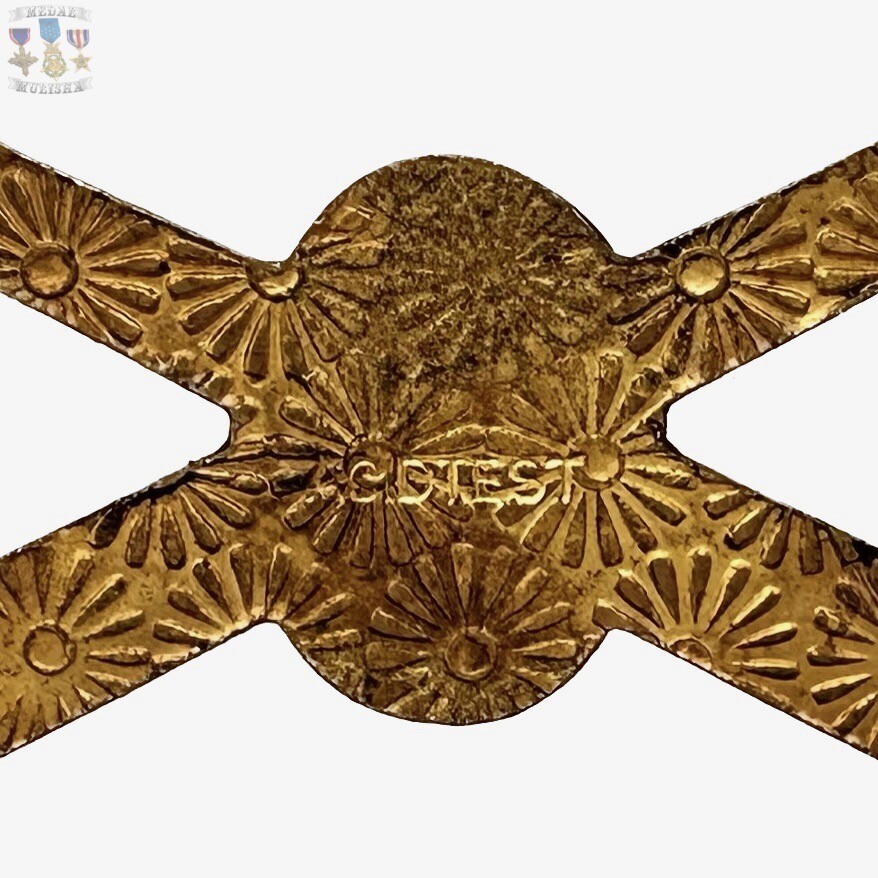 WWII US ARMY COAST ARTILLERY CORPS OFFICER INSIGNIA STARBURST PATTERN ...