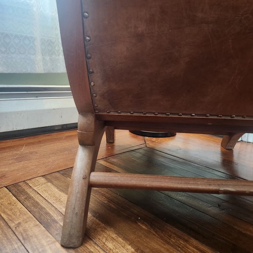 Vintage British Colonial Plantation Authentic Leather Campenchne Chair ...