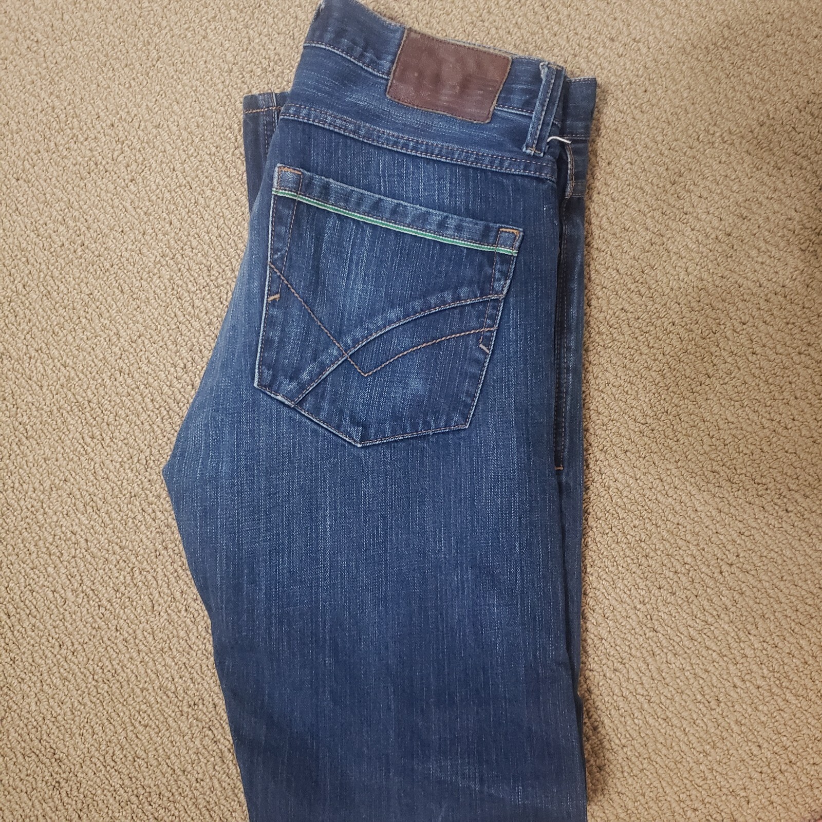 William Rast Taper Jeans Men's Dark Blue Wash Denim Button Fly 32 x 34 ...