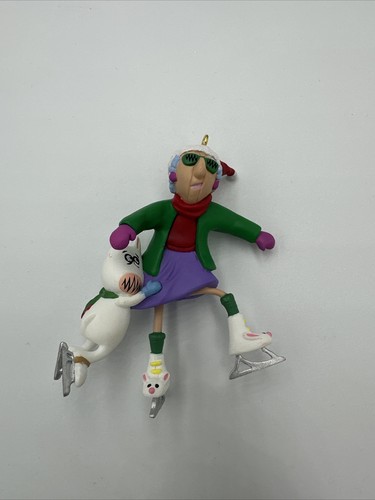 Christmas ornament hallmark Maxine Ice Skating Scared Dog | eBay