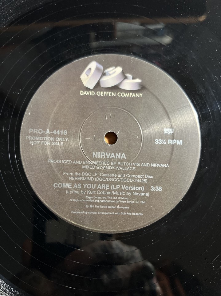 Nirvana Kurt Cobain CAYA Single Record Vinyl LP Promo Soundgarden Rare ...