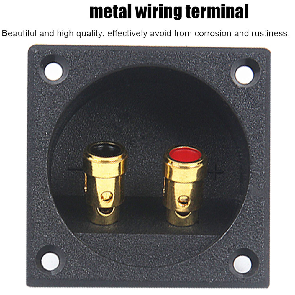 4PC Speaker Box Terminal 2-Wire Round Spring Cup Connector Subwoofer ...