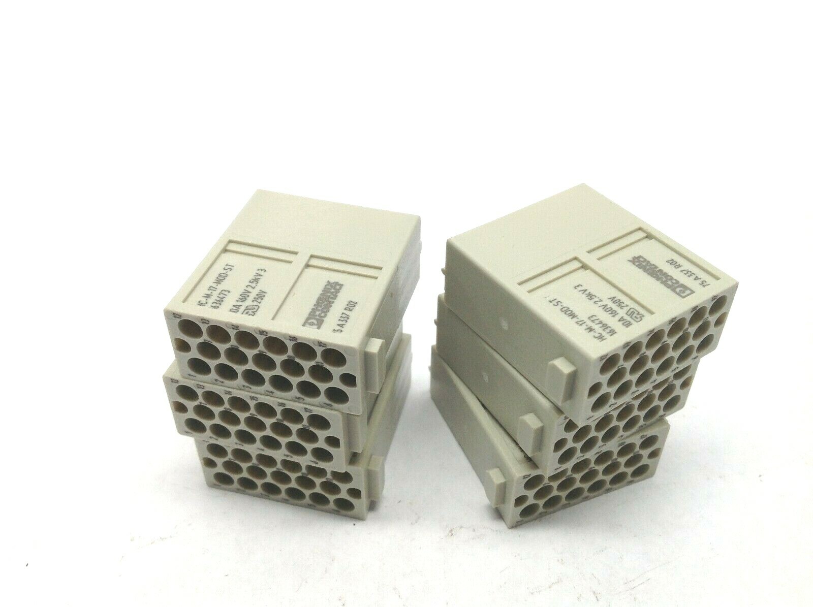 Phoenix Contact HC-M-17-MOD-ST Connector Inserts 1636473 10A 160V LOT ...