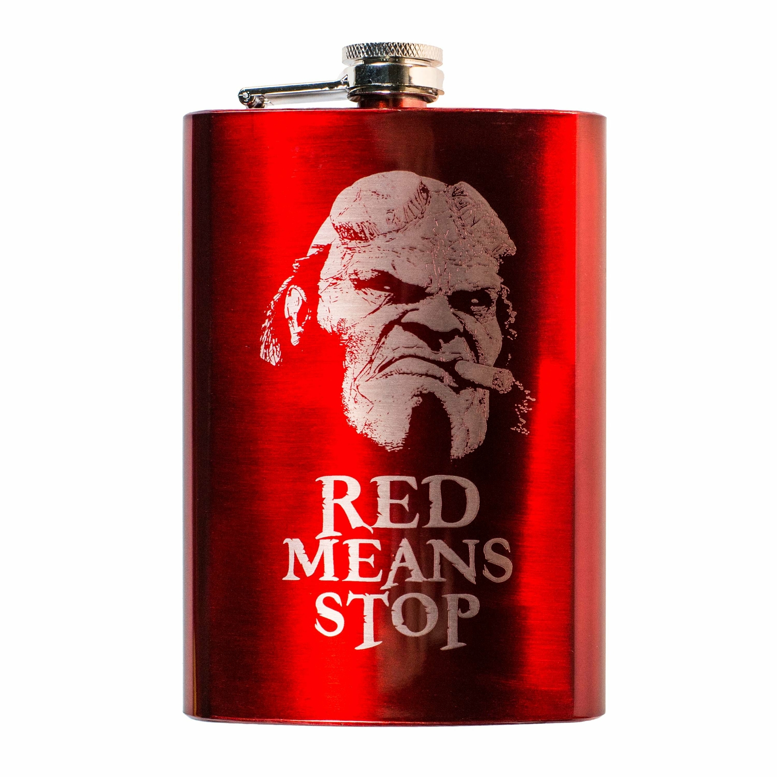 8oz RED Red Means Stop Flask | eBay
