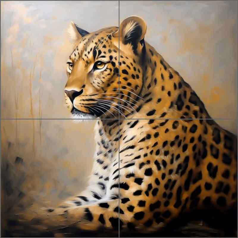 Cheetah Tile Backsplash NOVAE Animal Art Ceramic Mural OB-NOV07-1 | eBay