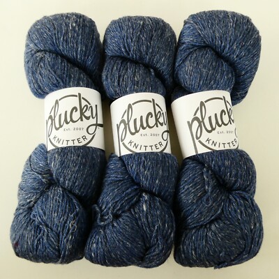 Plucky Knitter Yarn Lodge Fingering Merino Cotton 3 sk x 410 yd ea Good ...