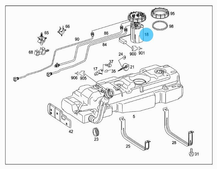 Fuel Pump Module Assembly Fits Mercedes-benz Viano Vito W639 2003- 639. ...