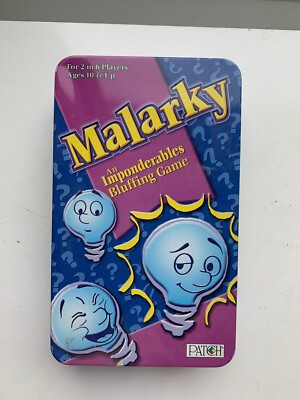 MALARKY: AN IMPONDERABLES BLUFFING GAME IN TIN by Patch Products | eBay