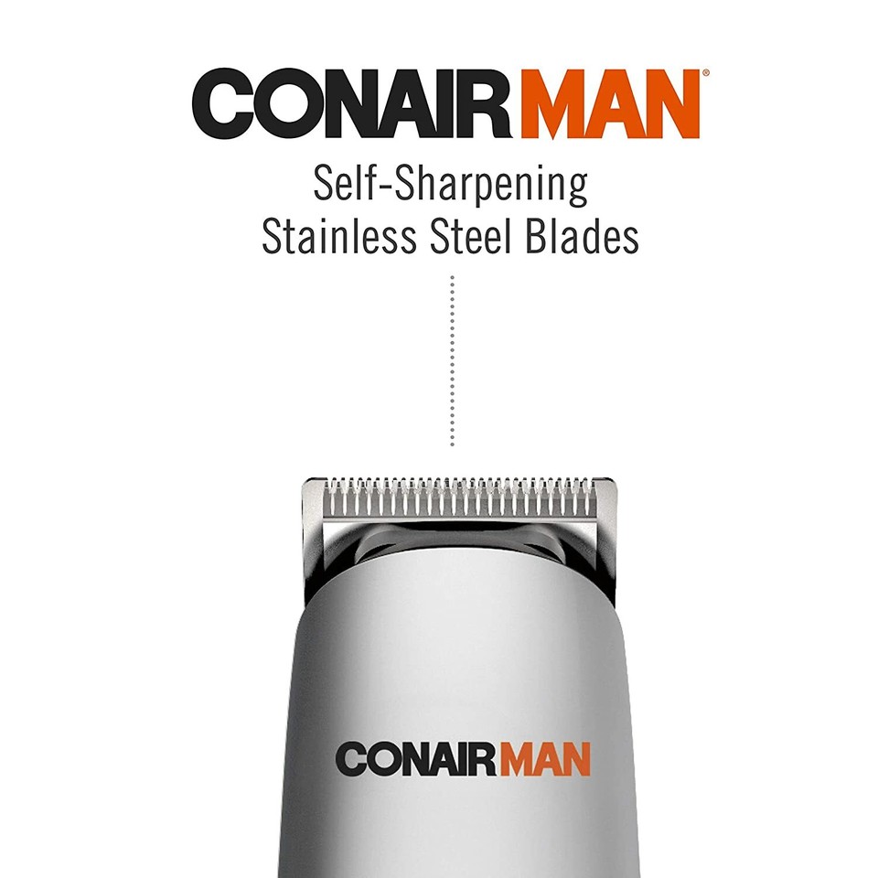 CONAIR MAN Rechargeable Cordless All-In-1 Hair Beard Trimmer Detail ...