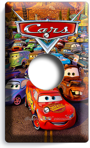 CARS 3 LIGHTNING McQUEEN MATER LIGHT SWITCH OUTLET WALL PLATE KIDS ...