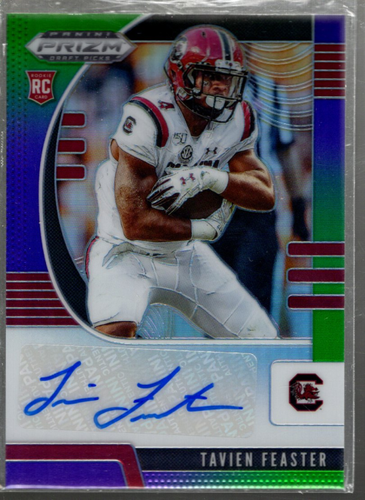 A9277- 2020 Panini Prizms Draft Picks Purple Green #205 Tavien Feaster ...
