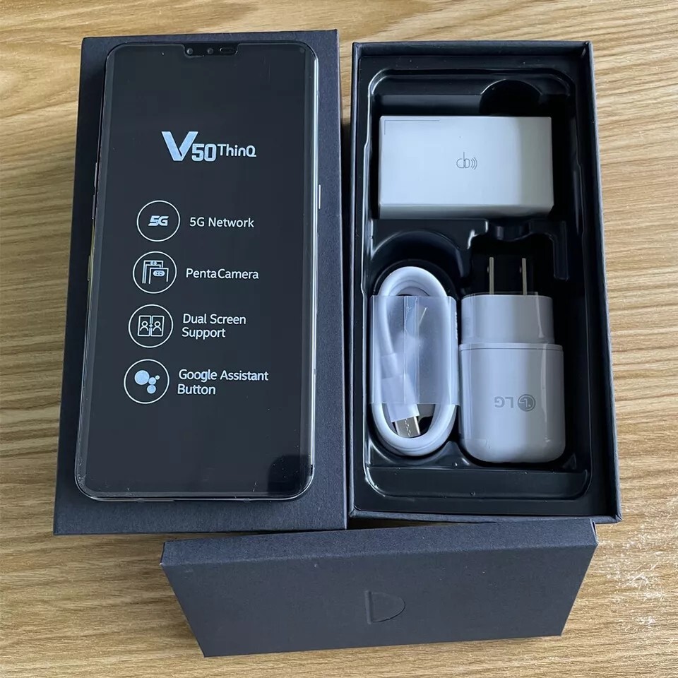 LG V50 ThinQ - 128 GB - Black (Unlocked) (Single SIM) for sale online ...