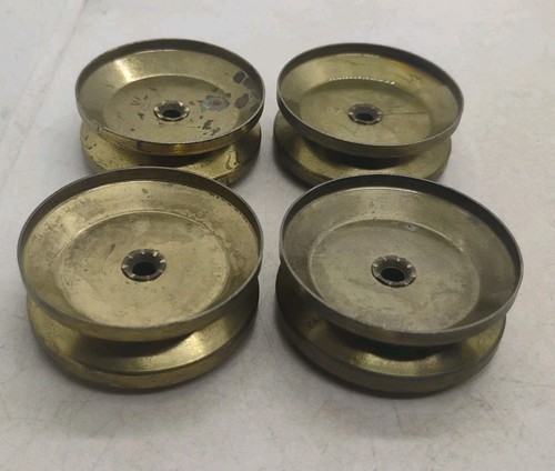 Gilbert Erector Set Part NX Brass Plated Tread Pulley Set of 4 | eBay
