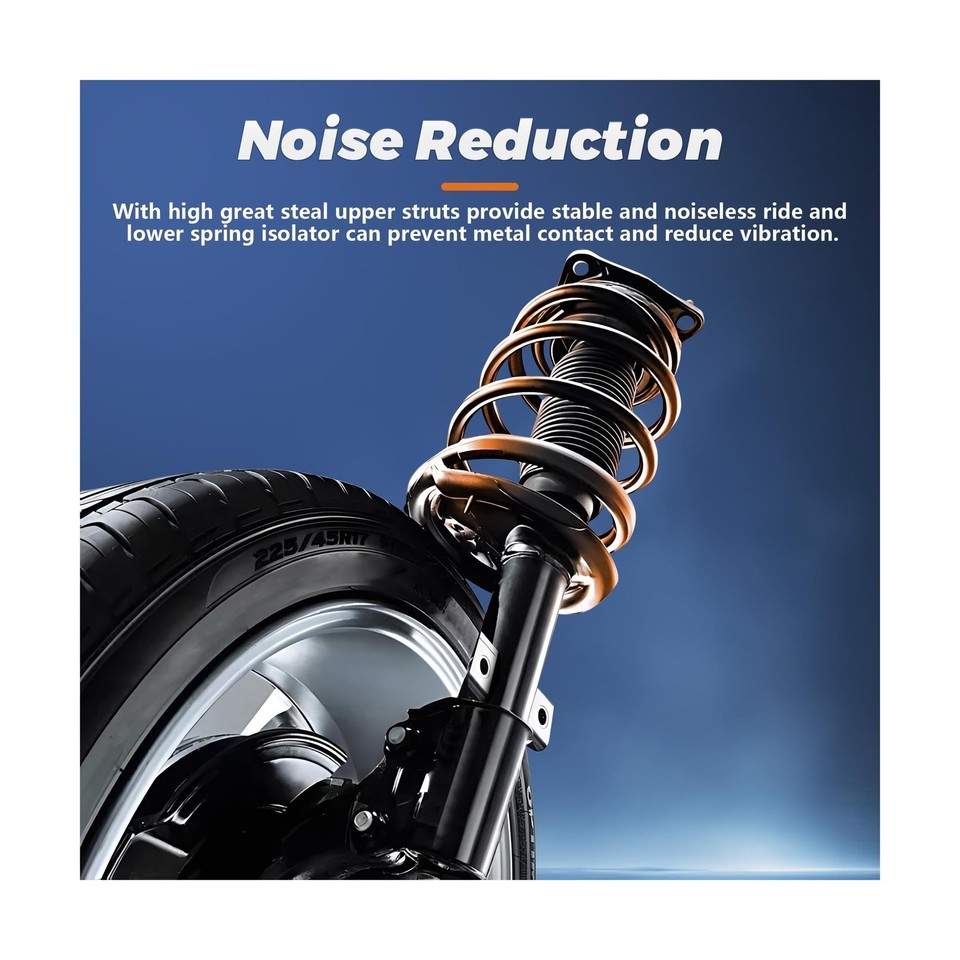 Front and Rear Complete Shock Absorbers Struts Assembly Set 344381 ...