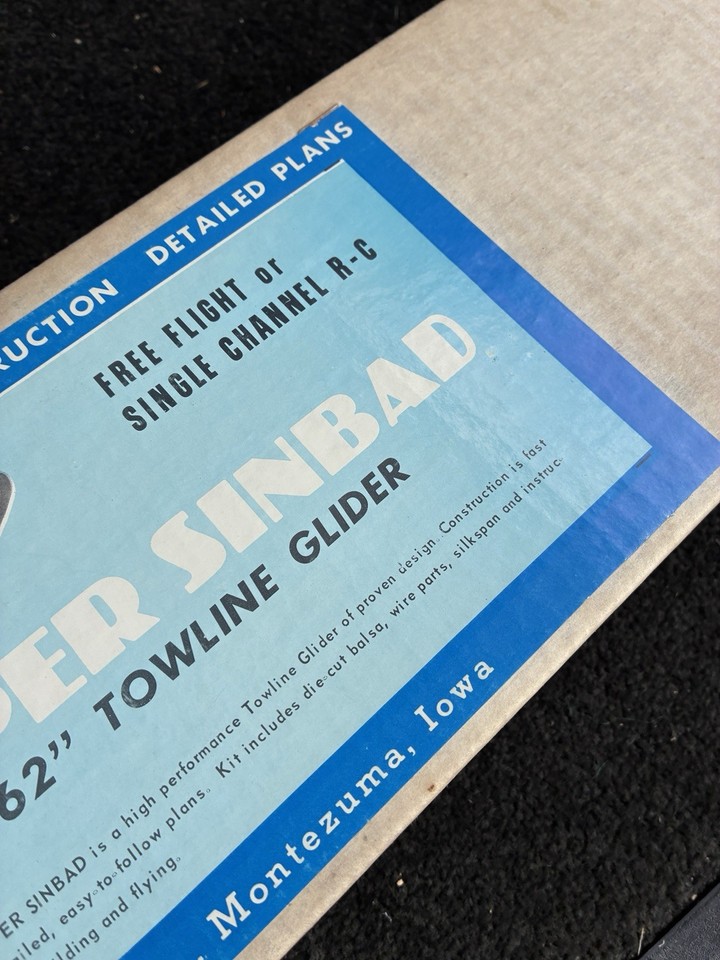 Sig Berkeley Super Sinbad Glider Sailplane R/c Balsa Model Airplane Kit ...