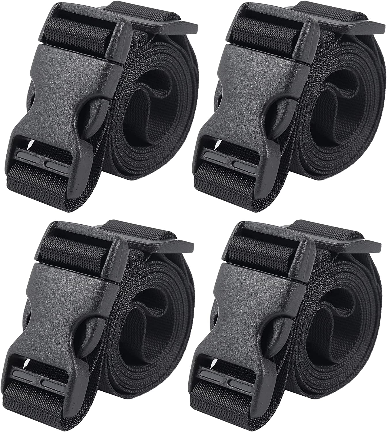 4 Pack 1X48 Inch Adjustable Utility Straps with Quick Release Buckle ...