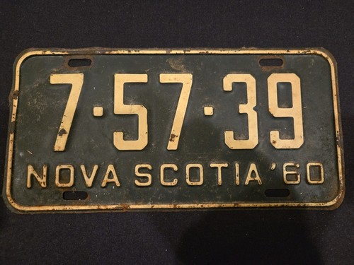 Vintage 1960 Nova Scotia License Plate | eBay