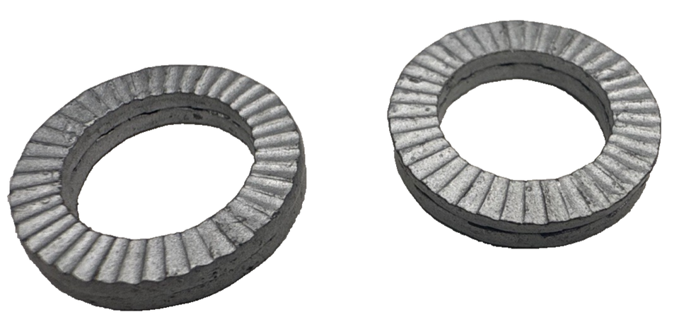 Qty 2 Nord-Lock Wedge Lock Washers M10, 10mm ID, 16mm OD, 3mm Thick ...