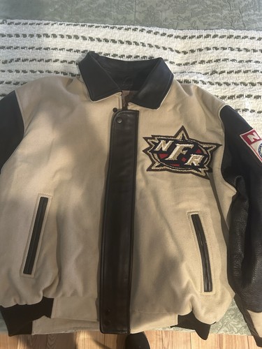 RARE! 1999 NFR Las Vegas Rodeo Contestant Leather Cowboy Jacket | eBay