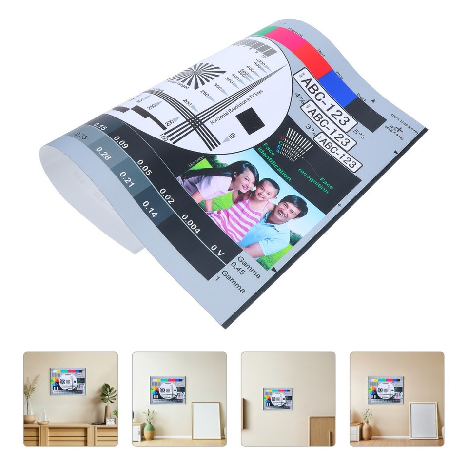 Camera Test Card Color Accuracy Checker Tools for Monitors Focus Chart ...