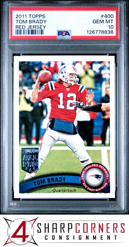 2011 TOPPS #400 TOM BRADY PATRIOTS RED JERSEY PSA 10 | eBay