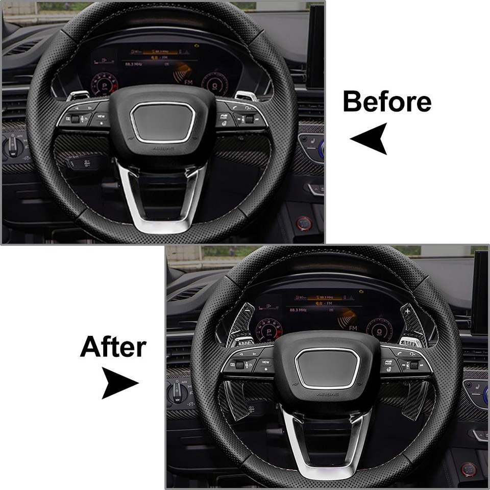 Carbon Fiber Steering Wheel Paddle Shifter Extension For Audi RS5 RS7 ...