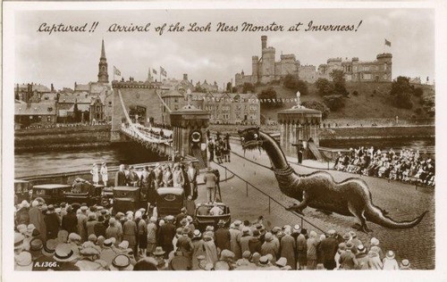 REAL PHOTO POSTCARD CAPTURE OF LOCH NESS MONSTER, INVERNESS, INVERNESS ...