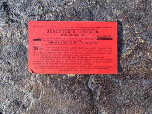 1912 Scolnick's Studio/Mike Bufano's Shaving Parlor Connellsville PA ...