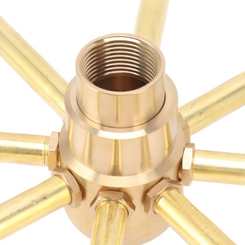 AGS Brass Fountain Nozzle Head 8 Holes Windmill Rotating Fountain ...