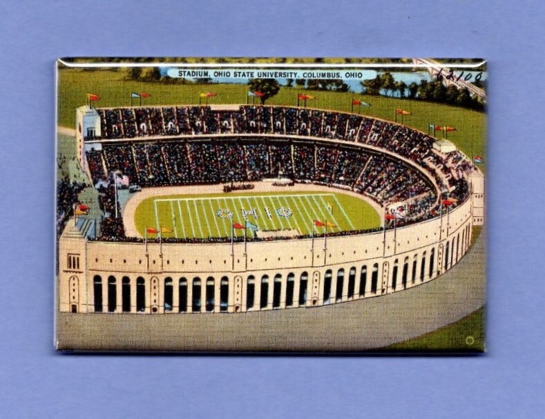 OHIO STATE UNIVERSITY COLUMBUS *2x3 FRIDGE MAGNET* VINTAGE STADIUM ...