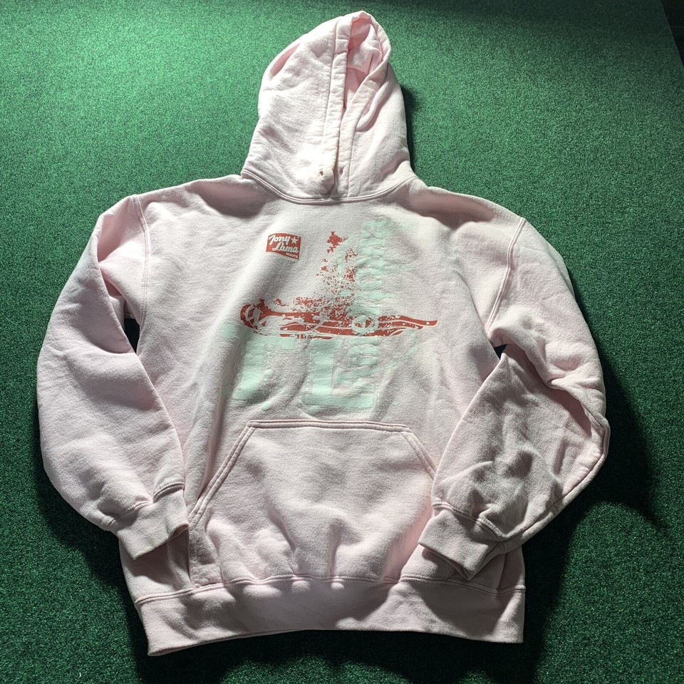 Tony Lama Boots Hooded Sweatshirt Sz MED pink graphic logo country fair ...