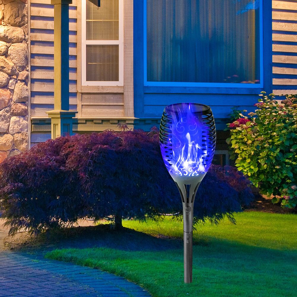 Blue Garden Lights Integral Outdoor Bollard Light Available In 3 Sizes