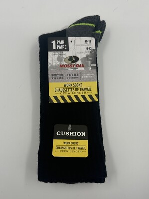 Mossy Oak Work Socks, Socks Size Large 10-13 Crew | eBay