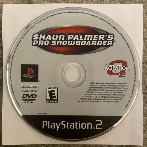 🔥 Shaun Palmer's Pro Snowboarder (PlayStation 2 PS2, 2001) VG Disc Only ...