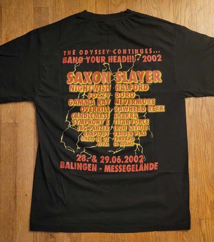 Vintage 2002 Bang Your Head Slayer Overkill Nevermore UK Tour Band T ...