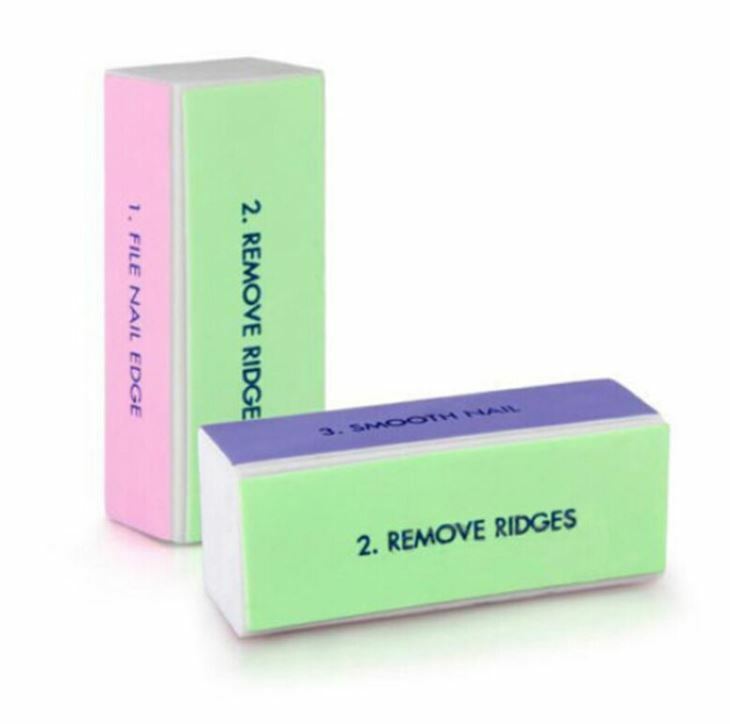 4 IN 1 NAIL BUFFER BLOCK Fine Grit Smooth Polish & Shine Remove Ridges ...