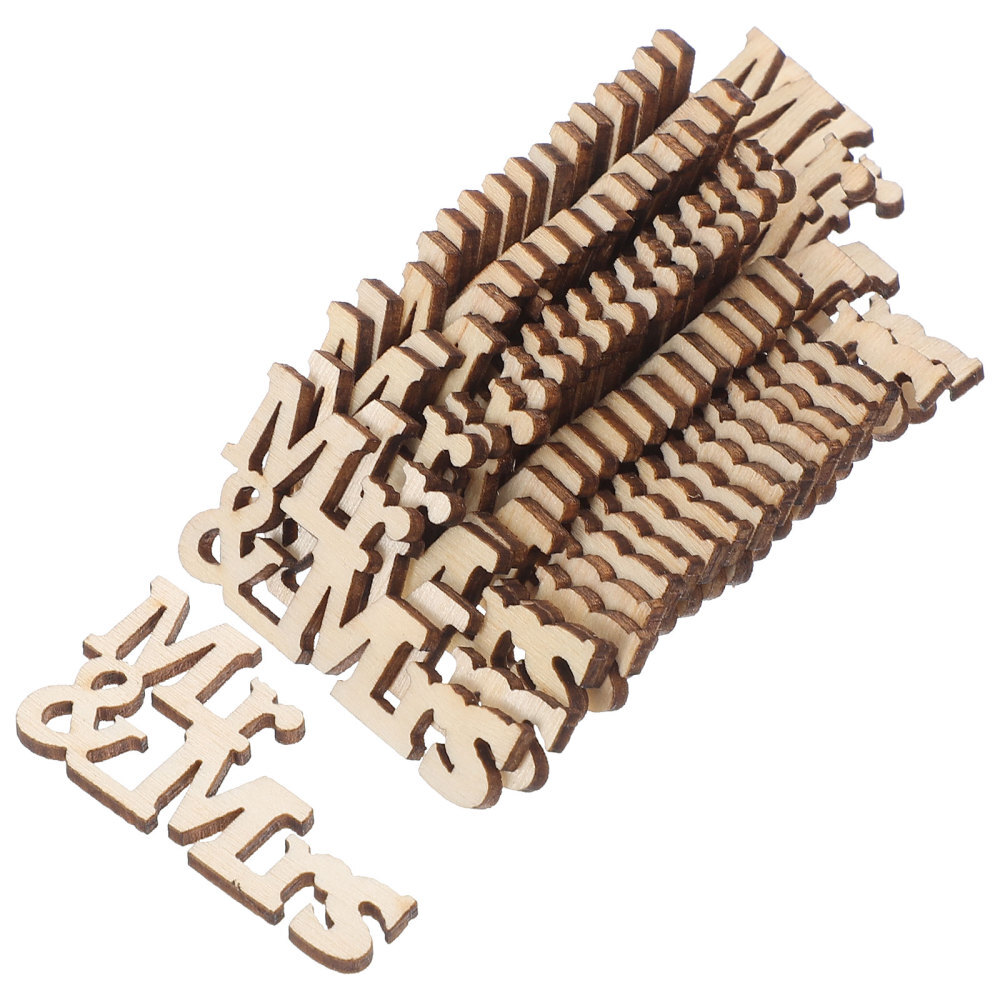 40 Pcs Wooden Wedding Table Scatter Wooden Embellishments Valentine' S ...