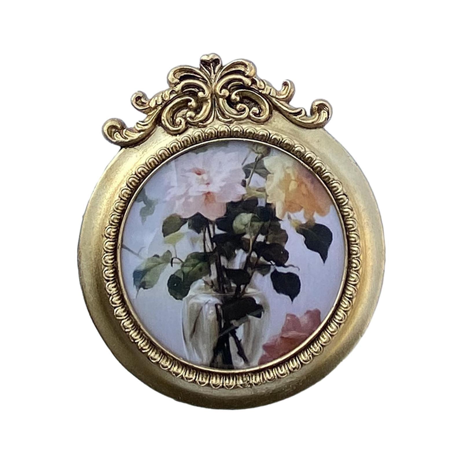 Retro Photo Frame Embossed Frame Tabletop Wall Mounted Vintage Picture ...