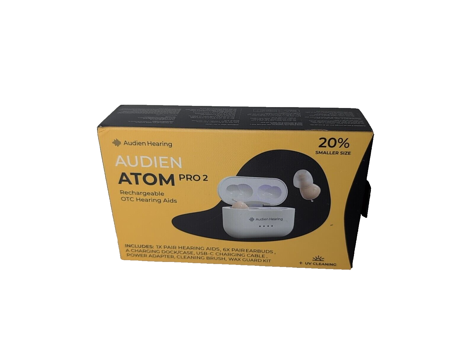Audien ATOM PRO 2 Wireless Rechargeable OTC Hearing Open Box Free ...