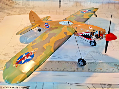 Control Line Model Cox .051 BABY RINGMASTER{P40 WARHAWK} ALMOST READY ...