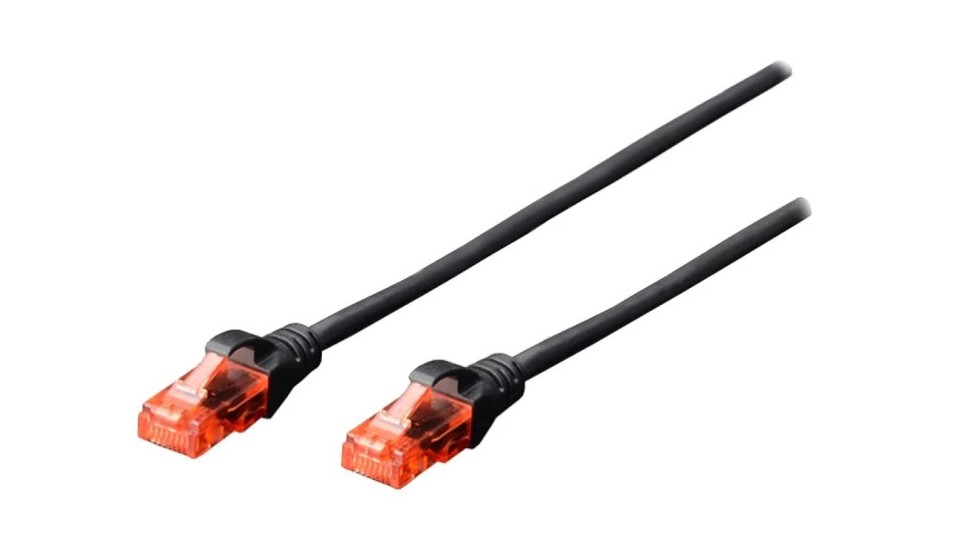 DK-1617-100/BL Patch cord U/UTP 6 linka Cu LSZH czarny 10m 26AWG ...
