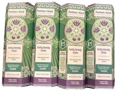 4X Human Kind Family Remedy Cream Multi Purpose Eczema Psoriasis Vegan ...