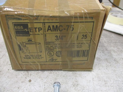 EGS Speed Lock Box Connector AMC-75 3/4" *Box of 25* New Surplus | eBay