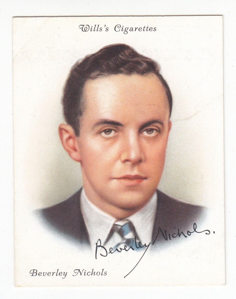 BEVERLEY NICHOLS Vintage 1937 Author Trade Card | eBay