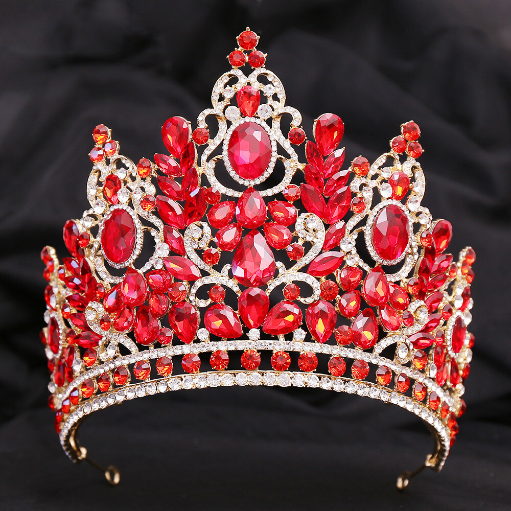 15.2cm Tall Crystal Large Tiara Crown Queen Princess Beauty PageantFor ...