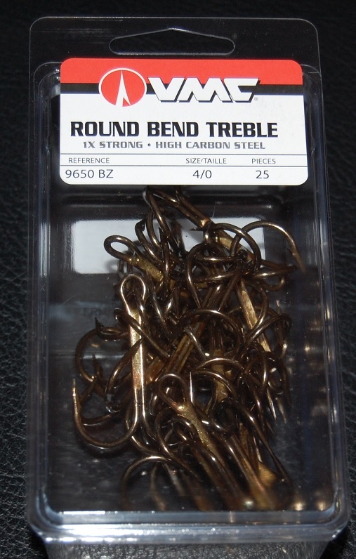 VMC 9650 Round Bend Treble Hooks Size 4/0 Pack of 25 9650bz Bronze for sale online | eBay
