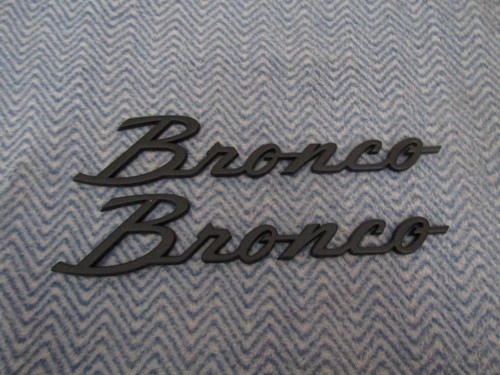 1966 - 1977 2021 2022 2023 FORD BRONCO SCRIPT FENDER EMBLEMS 2PCS IN ...